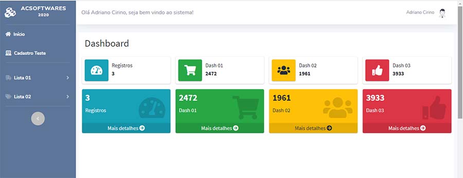 Código Fonte Dashboard Scriptcase 9 Personalizado Estilo Adminlte Ac Br 2223